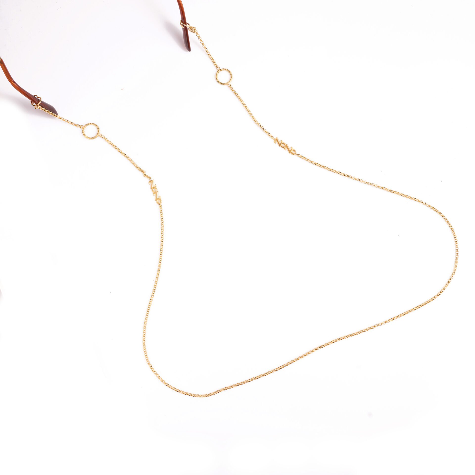 GLASSES CHAIN WITH A DECORATIVE CIRCLE AND ZOZO DESIGN LOGO - ZoZo Design